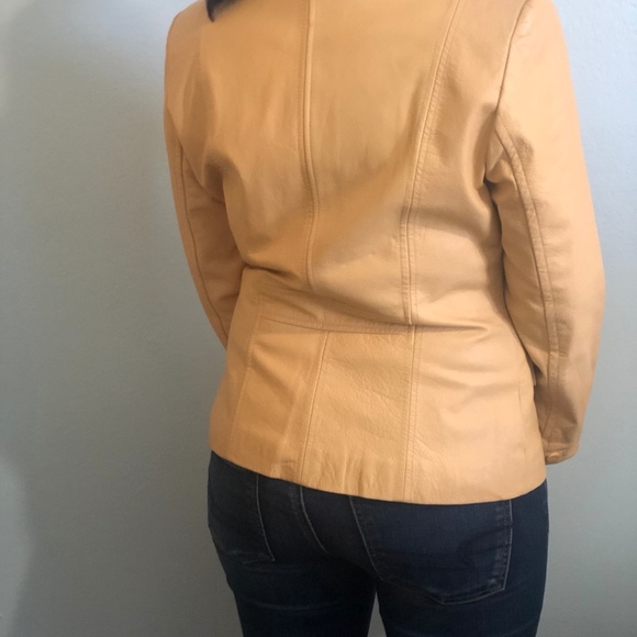 Together | Jackets & Coats | Together Butter Yellow Leather Jacket ...